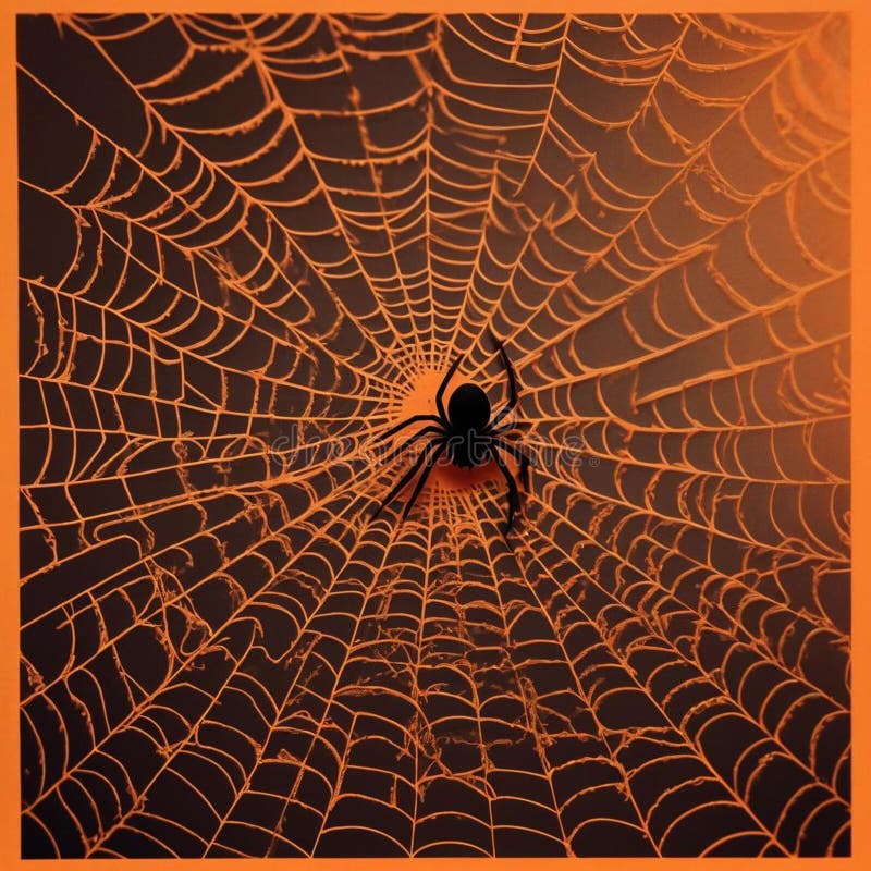 Creepy Spider Web Halloween Pattern – Spooky Vector Design Stock ...