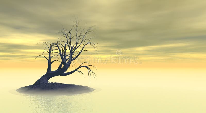 Creepy tree stock illustration. Illustration of fall, sticks - 4263172