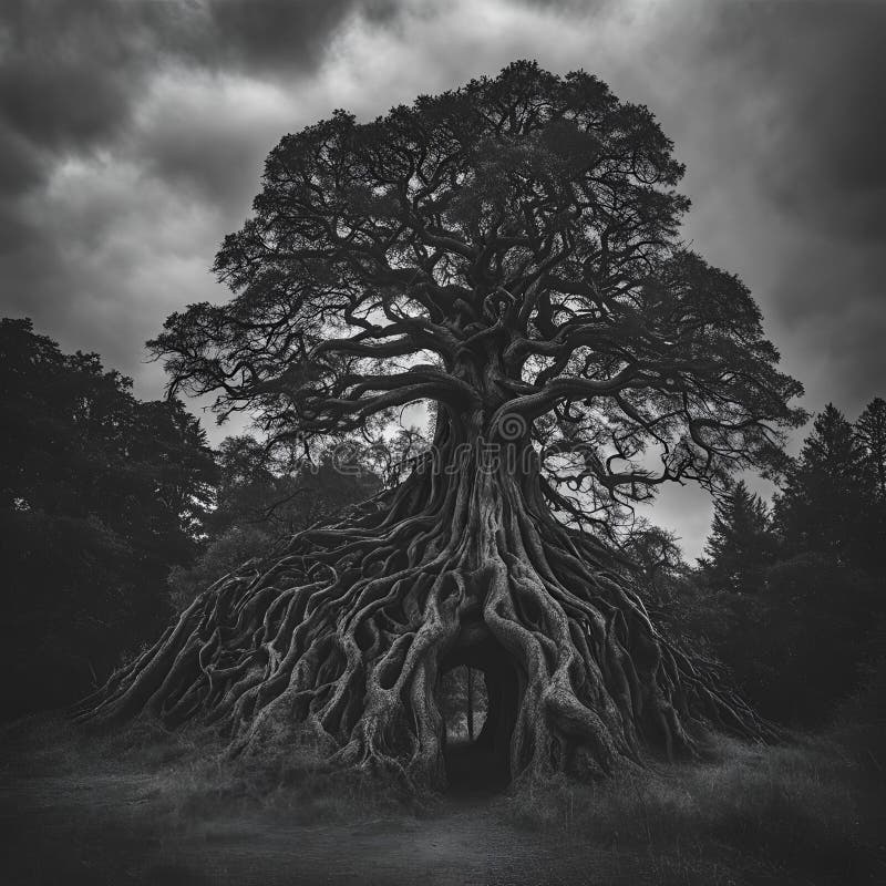 A creepy tree stock image. Image of dead, wood, forest - 325059837