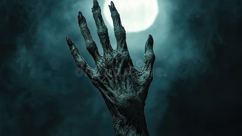 Sinister Zombie Witch Hand stock illustration. Illustration of zombie ...