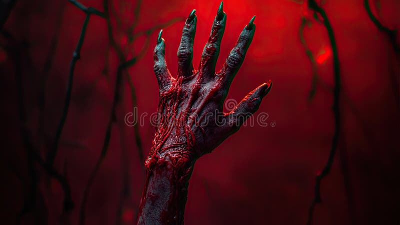 Sinister Zombie Witch Hand stock illustration. Illustration of spooky ...