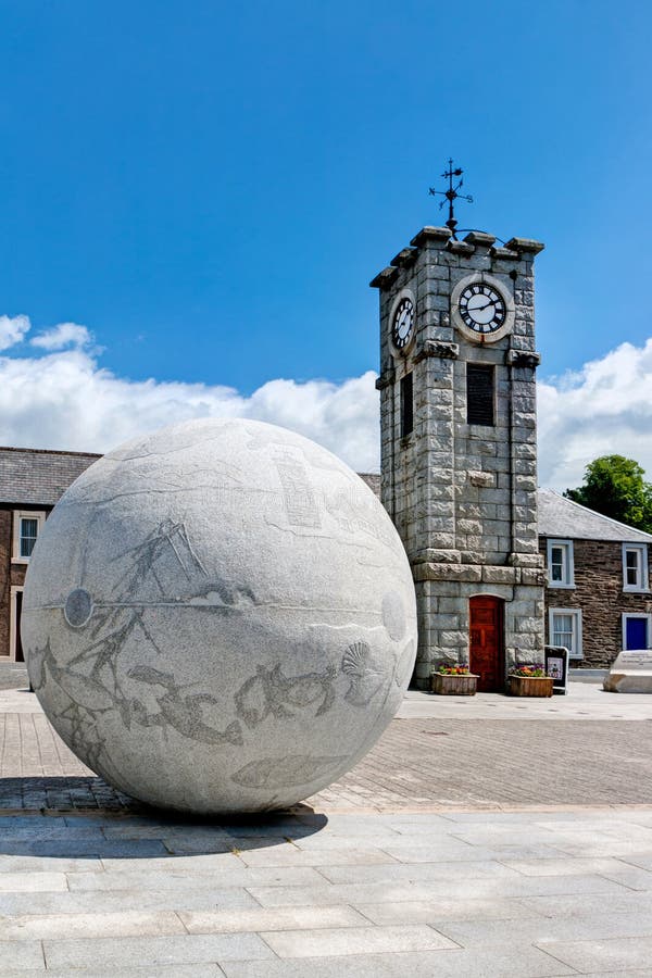 Creetown Clocktower and Sphere Editorial Stock Image - Image of ...