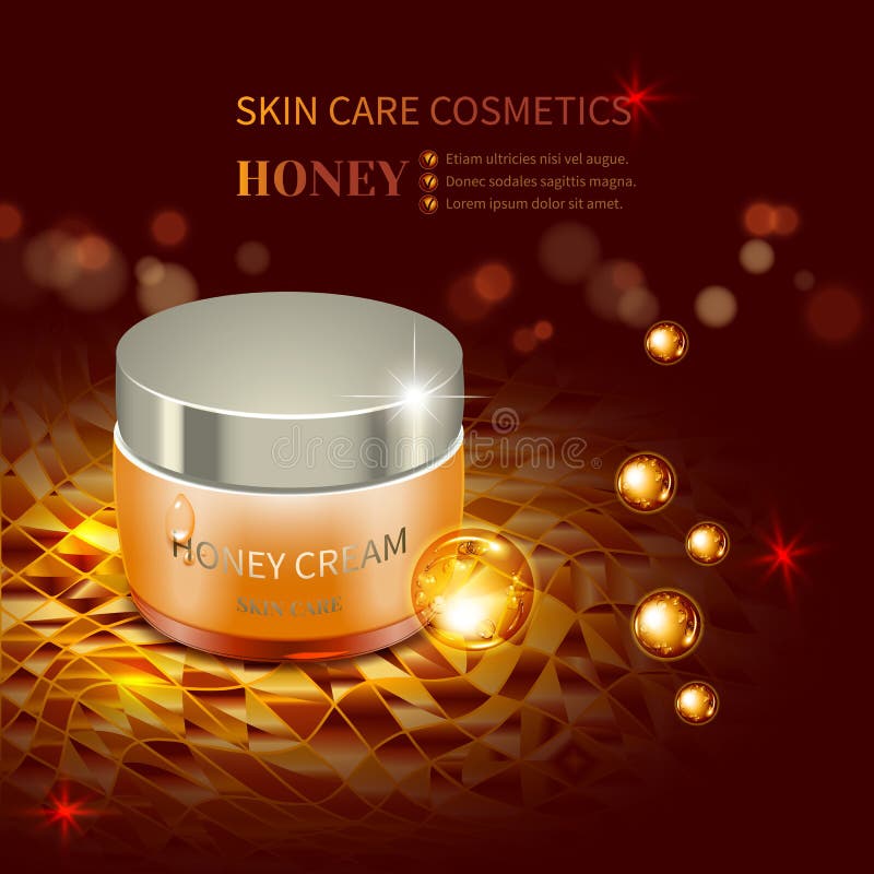 Crema De La Miel De La Belleza Ilustración del Vector - Ilustración de ...