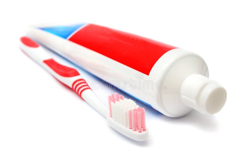 Crema Dental Y Cepillo De Dientes Imagen de archivo - Imagen de limpio ...