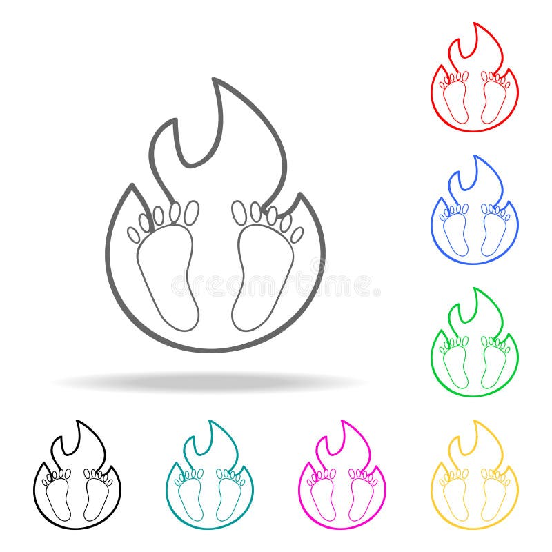 Crematorium . Elements of Human Death in Multi Colored Icons. Premium ...