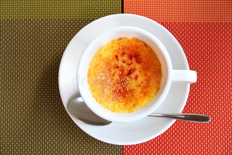 Creme Brulee in a Coffee Cup Stock Image - Image of restaurant, coffee ...