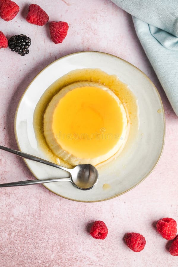 Creme Caramel, Flan, or Caramel Pudding is a Custard Dessert Stock ...