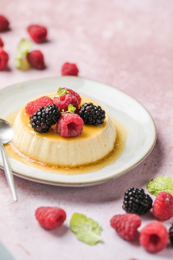 Creme Caramel, Flan, or Caramel Pudding is a Custard Dessert Stock ...