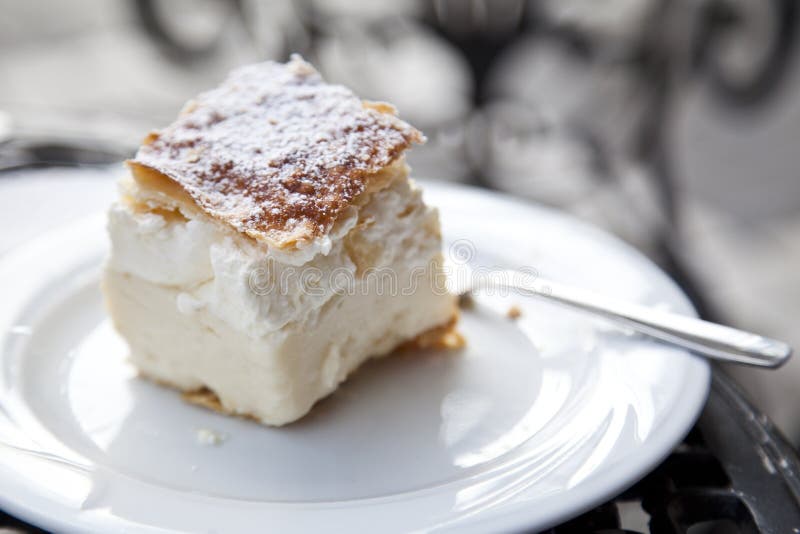 Cremes, Kremschnitte, Crempita, Napoleon Cake Stock Photo - Image of ...