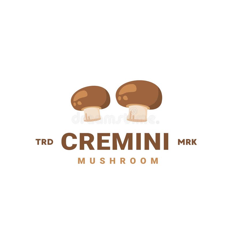 Cremini Mushroom Logo Illustration Stock Vector - Illustration of ripe, healthy: 321000601
