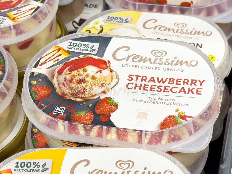 Cremissimo Strawberry Cheesecake Ice Cream with 100 Recyclable ...