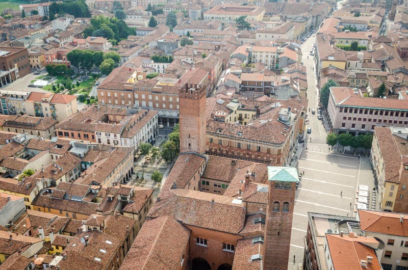 Cremona, Italien, Panorama Vom Torrazzo Stockfoto - Bild von ...
