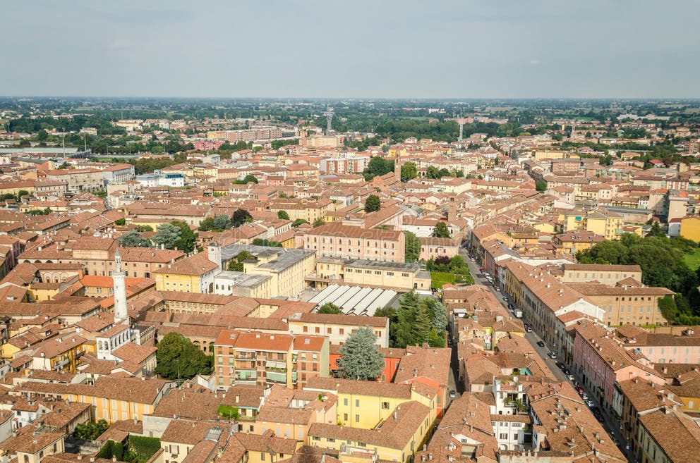 Cremona, Italy, Panorama from the Torrazzo Stock Photo - Image of ...