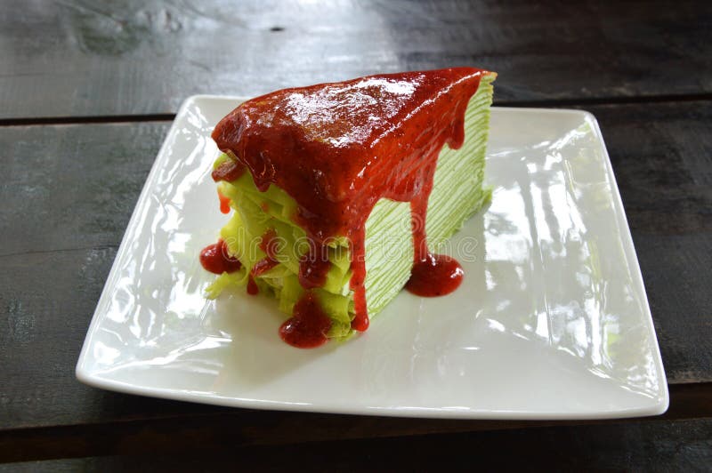 Crepe Cake stock photo. Image of chocolate, fruit, dessert - 45677104