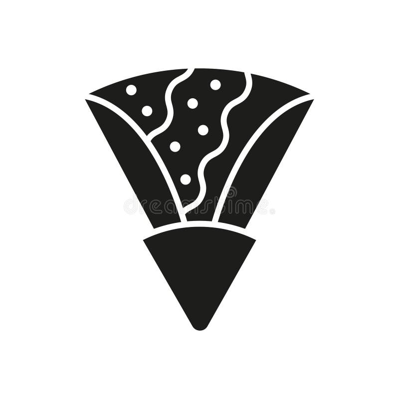 Crepe Food Beverage Icon Vector Basic Design Simple and Modern Stock ...