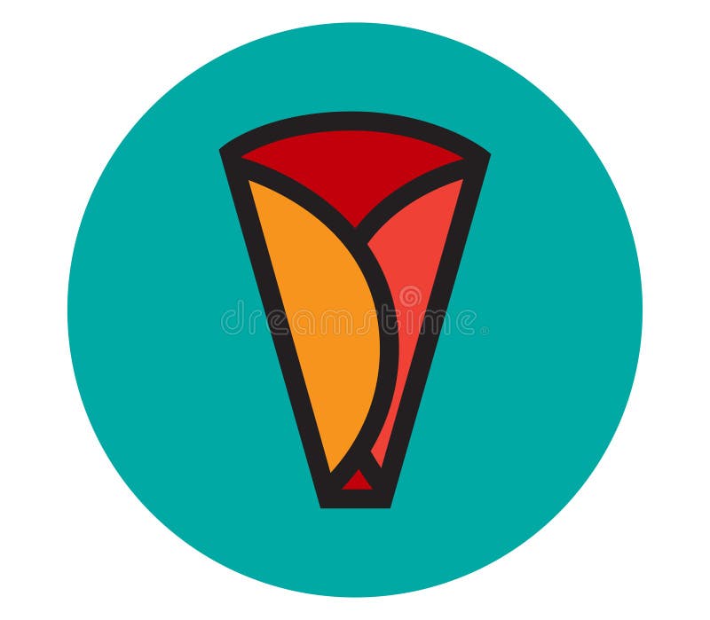 Crepe Icon Design with Love Stock Illustration - Illustration of ...