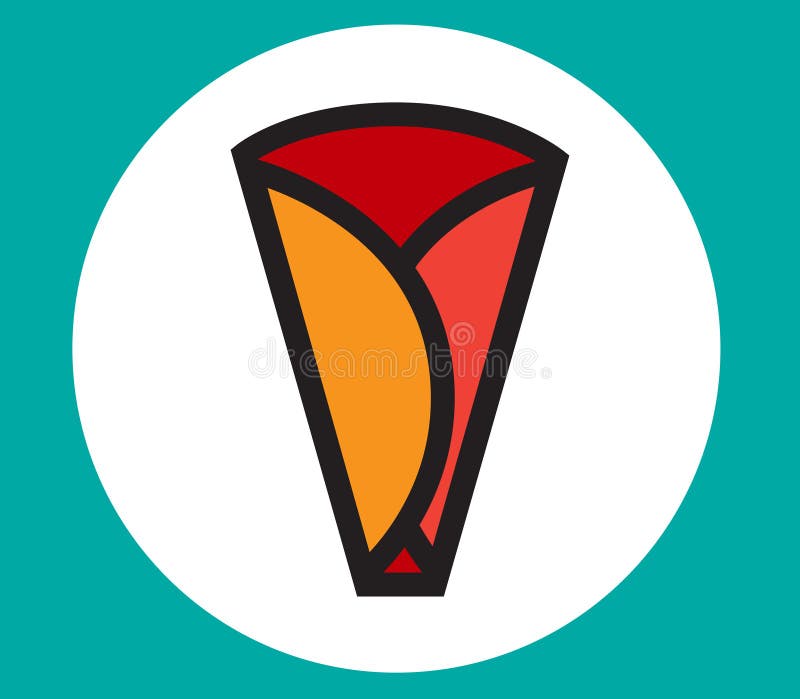 Crepe Icon Design with Love Stock Illustration - Illustration of ...