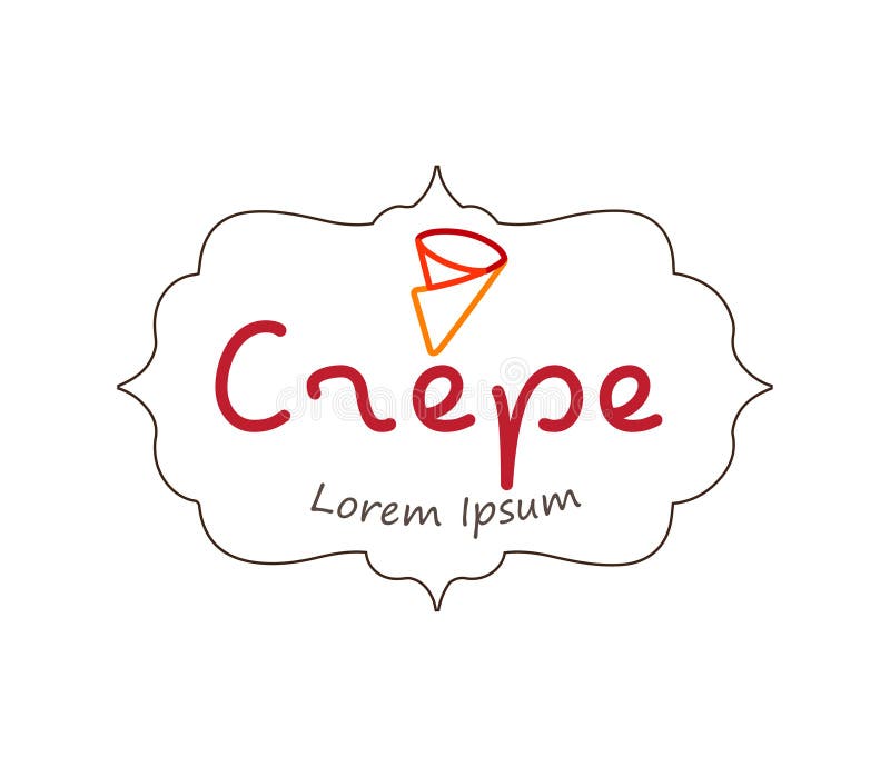 Crepe Logo Design ilustração do vetor. Ilustração de cozido - 81259570