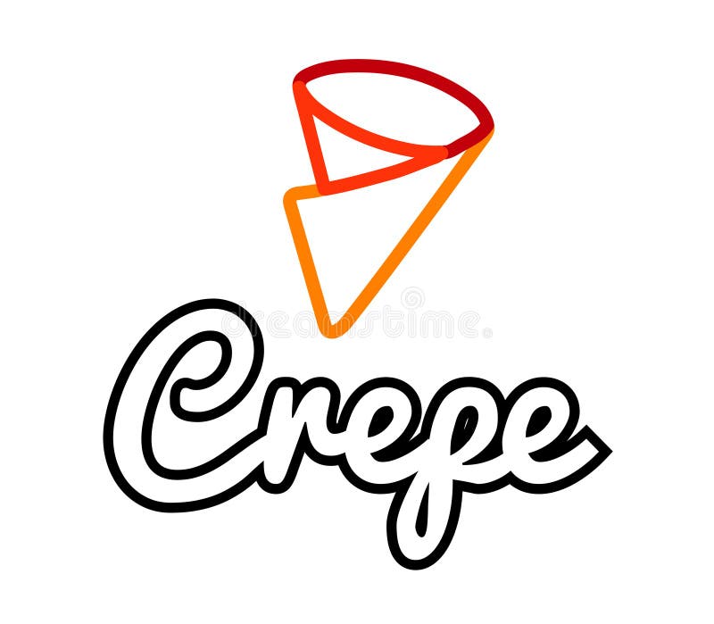 Crepe Logo Design ilustração stock. Ilustração de isolado - 81268475