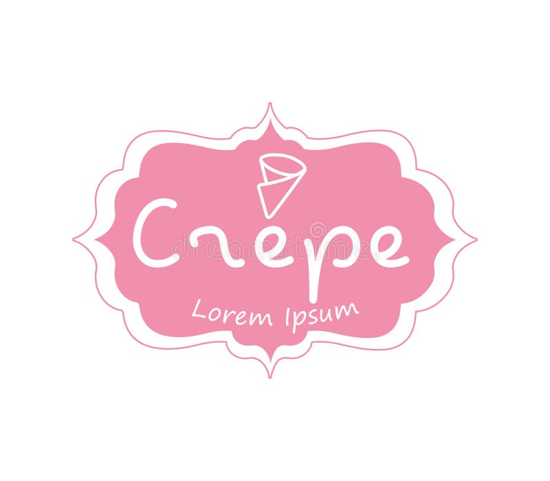 Crepe Logo Design With Love Stock Vector - Illustration of diet, cake ...