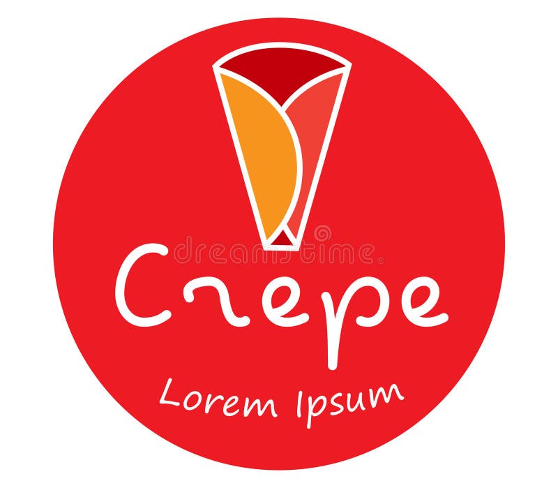 Crepe Logo Design stock vector. Illustration of background - 81259447