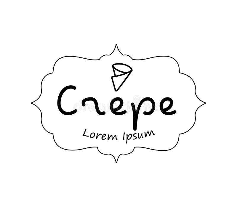 Crepe Logo Design stock vector. Illustration of european - 81259447