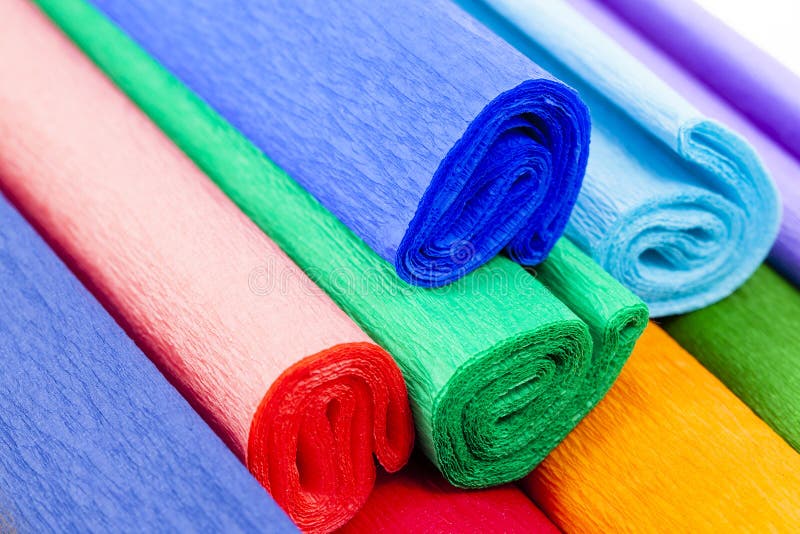 Crepe paper stock image. Image of opening, group, orange - 54653205
