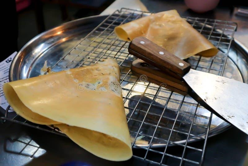 Crepe for serve stock image. Image of fried, pancake - 127221051