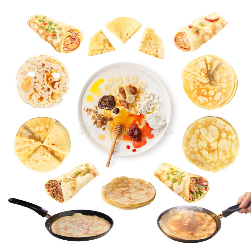 Crepe set isolated stock image. Image of tasty, caviar - 58813847