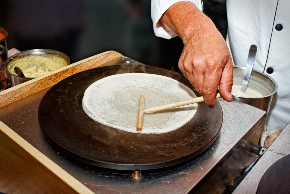 Creperie buffet stock photo. Image of horizontal, cook - 23129248