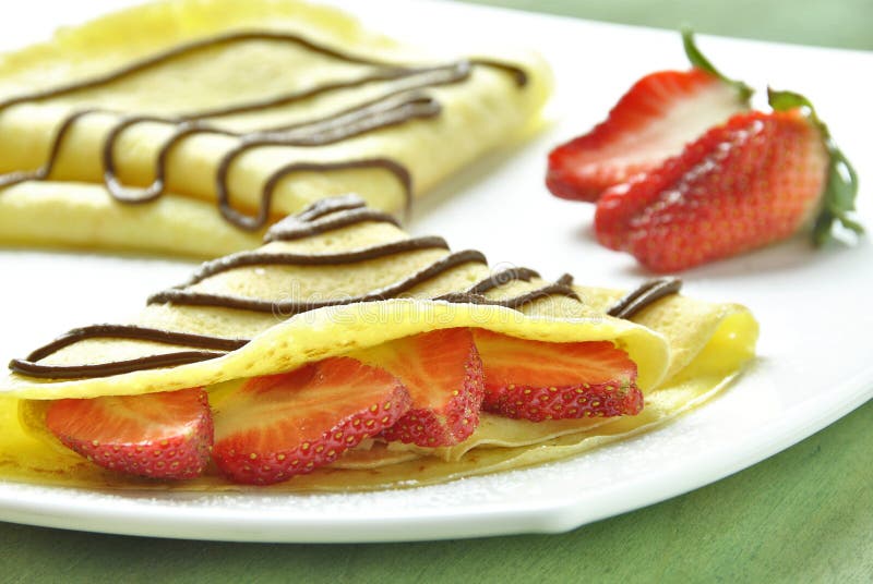 Crepes stock image. Image of plate, crepes, flesh, fruit - 24572173