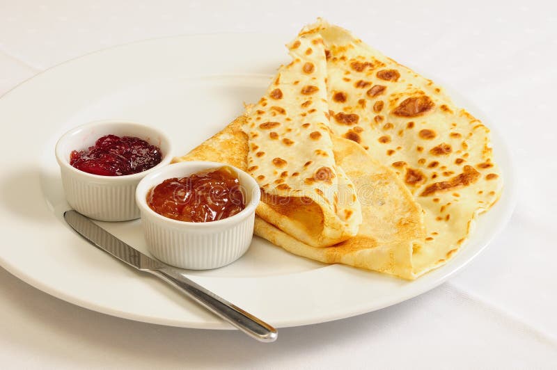 English Crepe Pancakes, Lemon and Sugar Stock Image - Image of meal ...