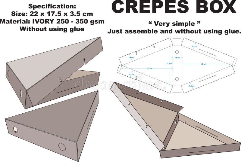 Crepes Box Vector Layout stock vector. Illustration of easy - 256197499