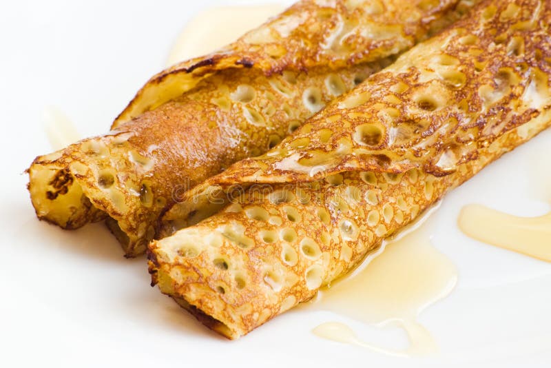 Crepes with honey stock photo. Image of dish, cake, dessert - 7798052