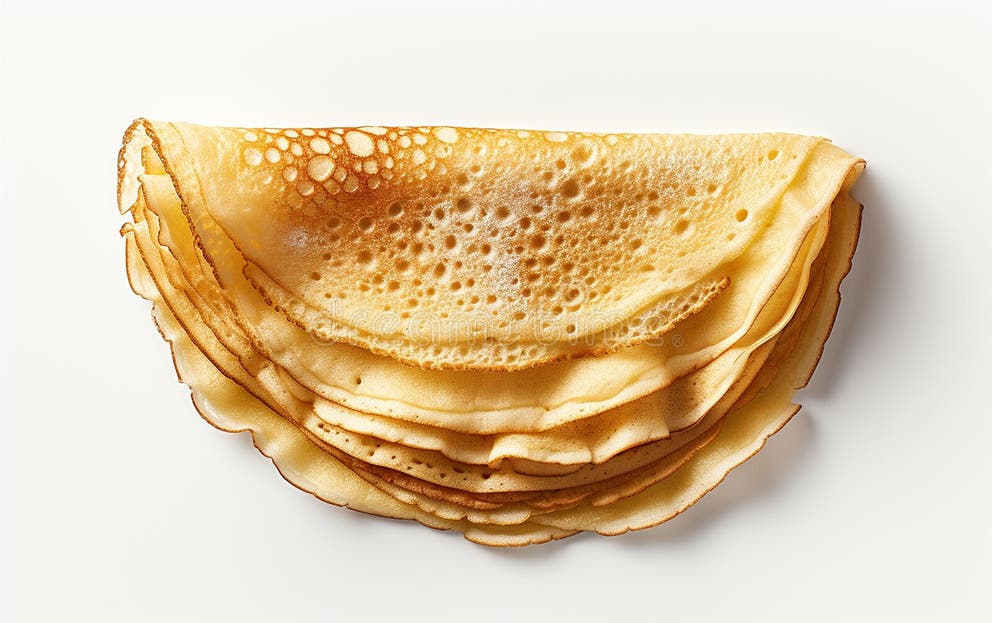 Crepes Set Against a White Background -Generative Ai Stock Illustration ...