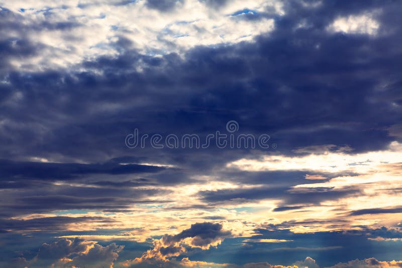 Crepuscular Rays Burst through the Clouds Stock Photo - Image of ...