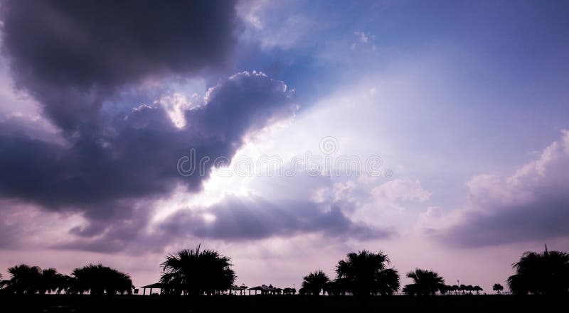 Crepuscular rays stock image. Image of sunbeams, rays - 59001423