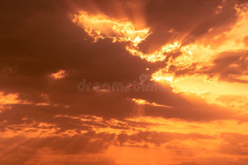 Crepuscular Rays of the Sun through Dark Clouds Stock Image - Image of ...