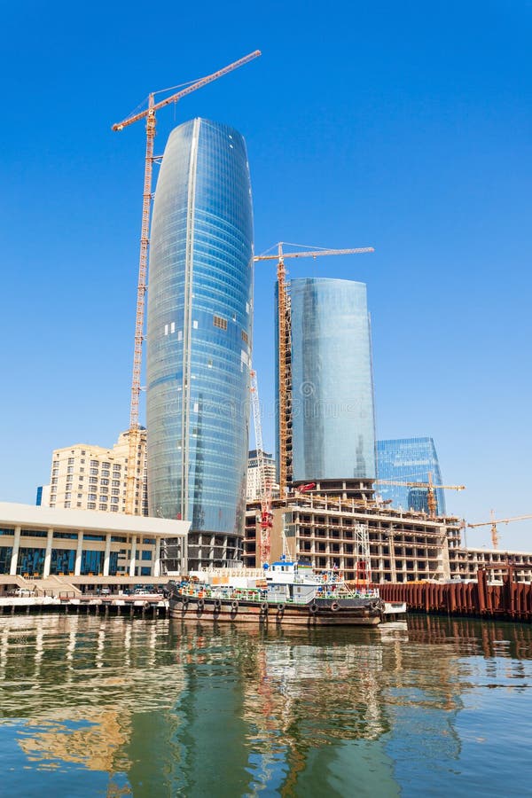 Crescent Development Project, Baku Foto de archivo - Imagen de hotel ...
