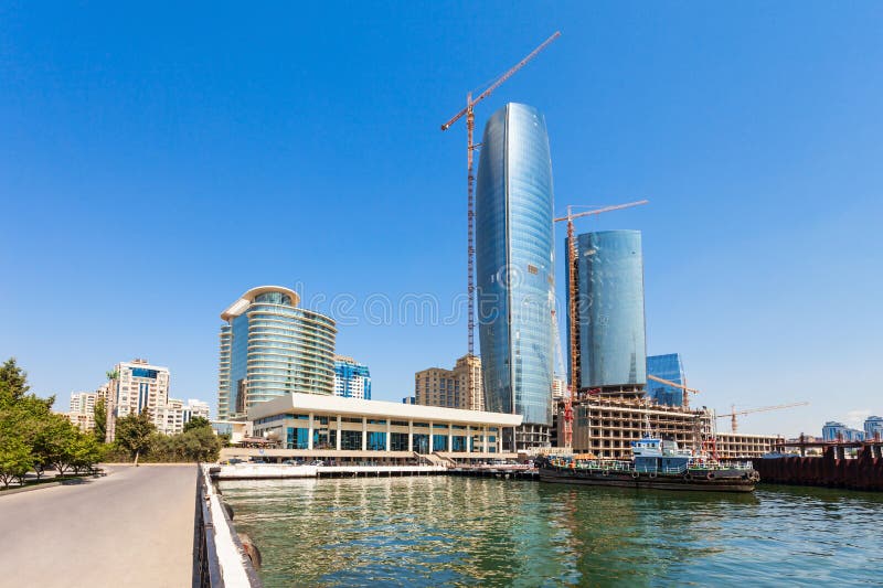 Crescent Development Project, Baku Stock Photo - Image of tower ...