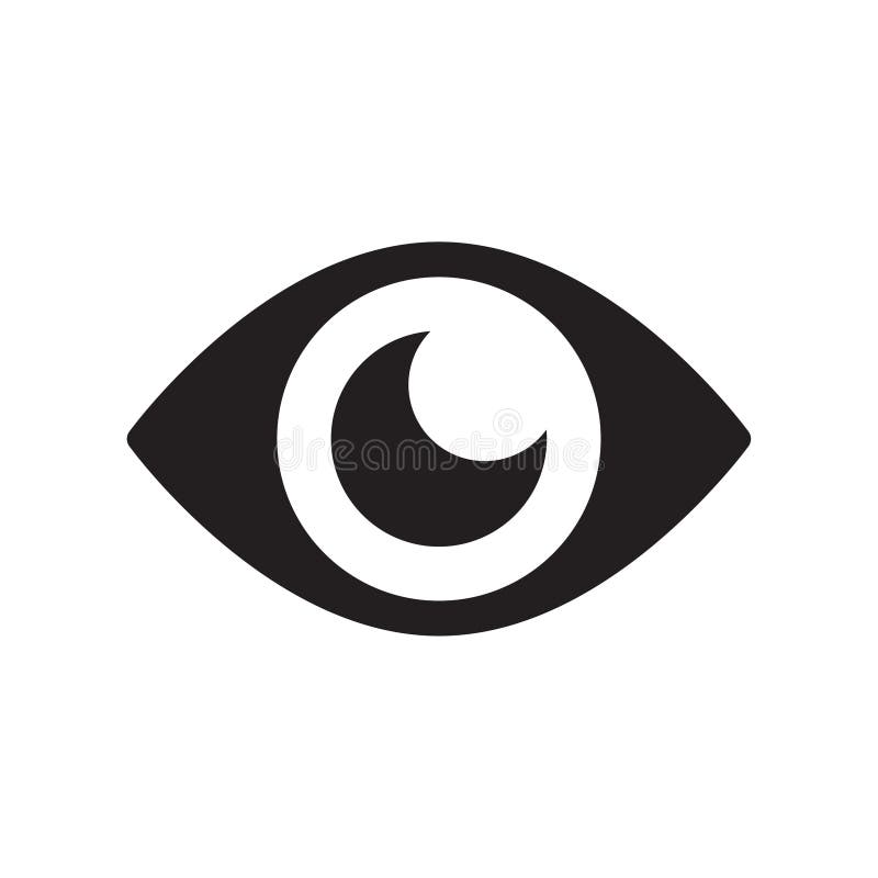 Crescent Eye Symbol. Abstract Vision Icon. Bold Eye Shape. Vector ...