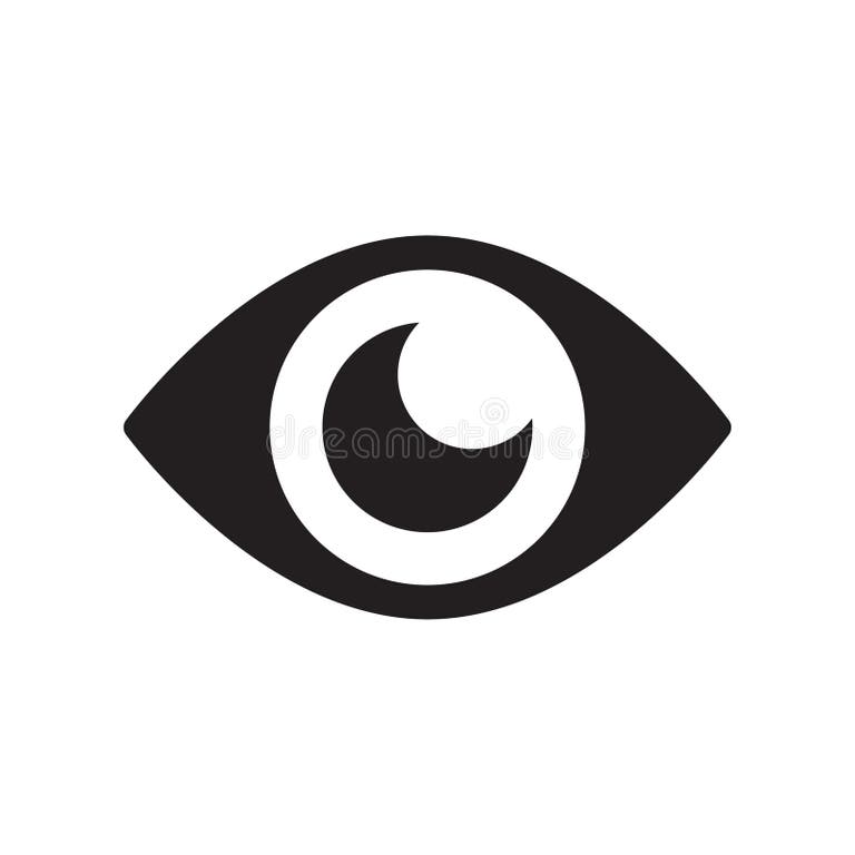 Crescent Eye Symbol. Abstract Vision Icon. Bold Eye Shape. Vector ...