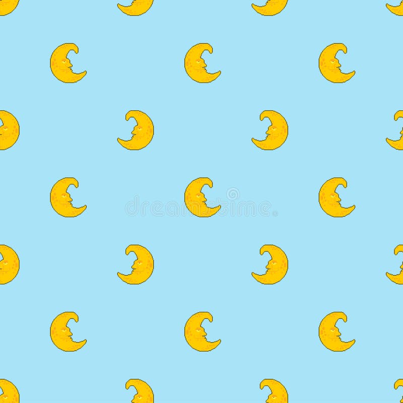 Pixel Art Crescent Moon Stock Illustrations – 135 Pixel Art Crescent ...