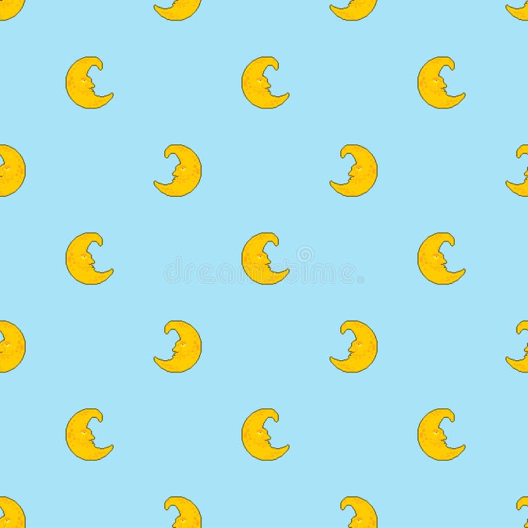 Pixel Art Crescent Moon Stock Illustrations – 135 Pixel Art Crescent ...
