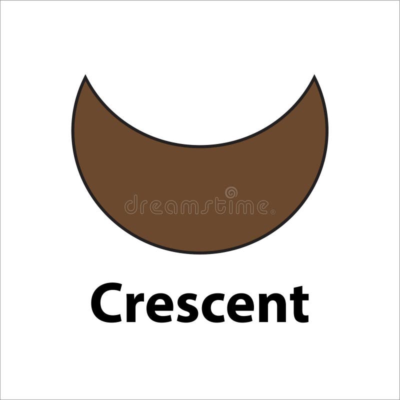 Crescent Geometric Shape. Brown Color Vector Stock Vector ...