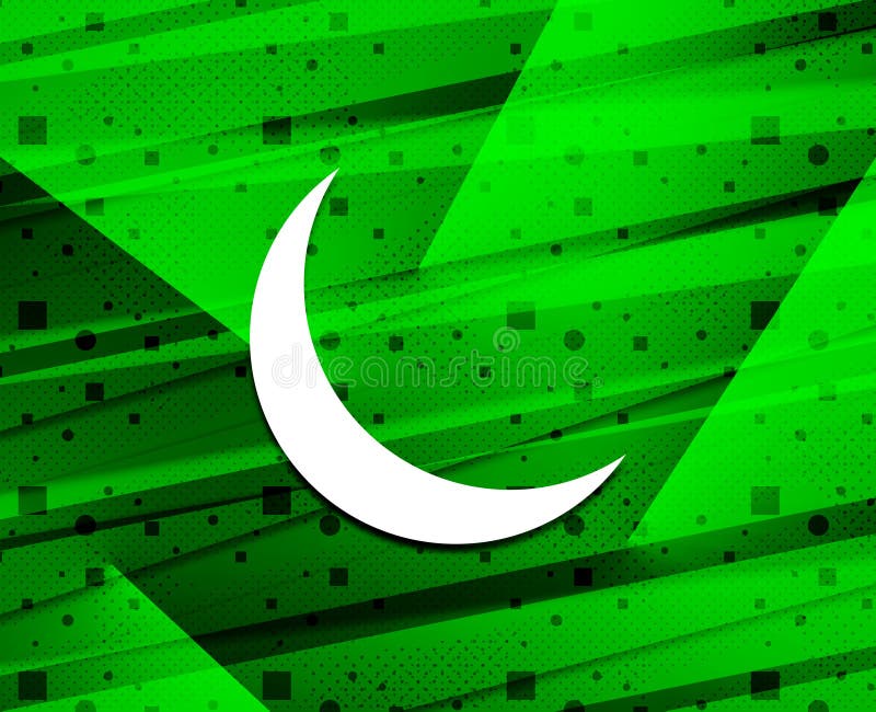 Crescent Half Moon Icon Nature Sleek Line Abstract Background ...