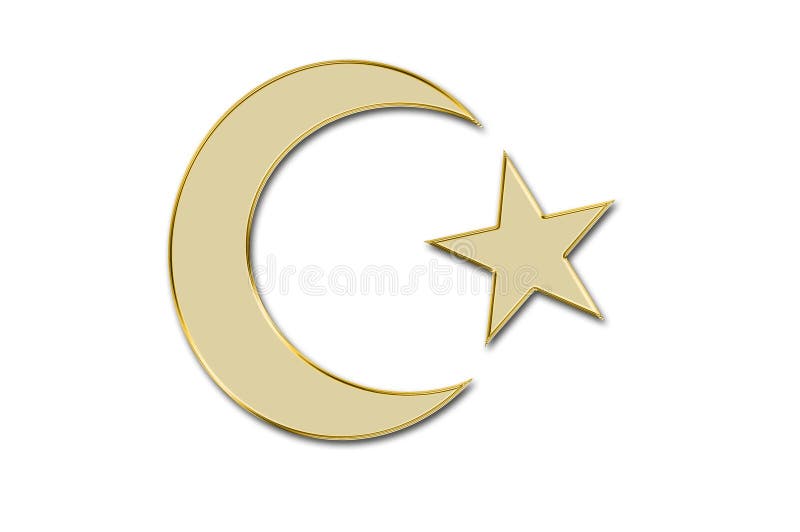 Crescent Islamic-symbool stock illustratie. Illustration of ...
