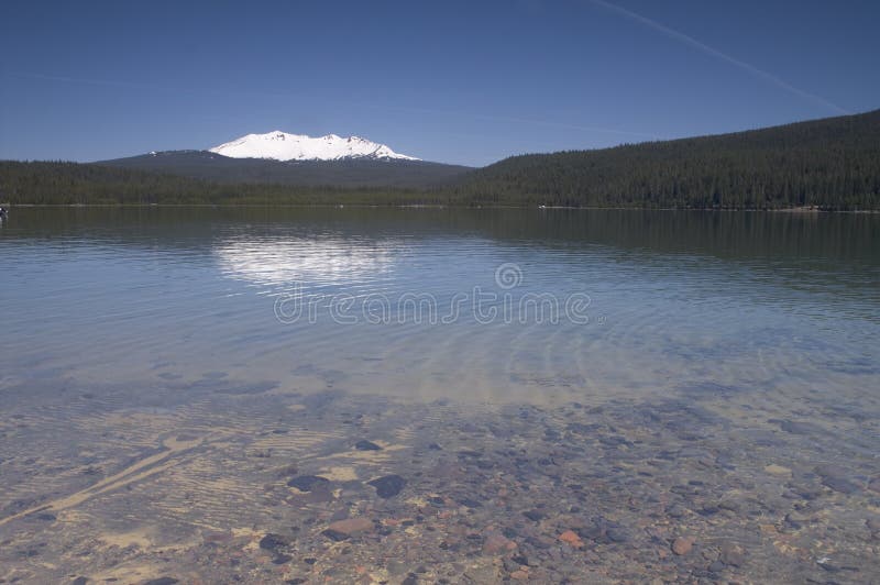 Crescent Lake Diamond Peak Oregon Outback Stock Photo - Image of rock ...