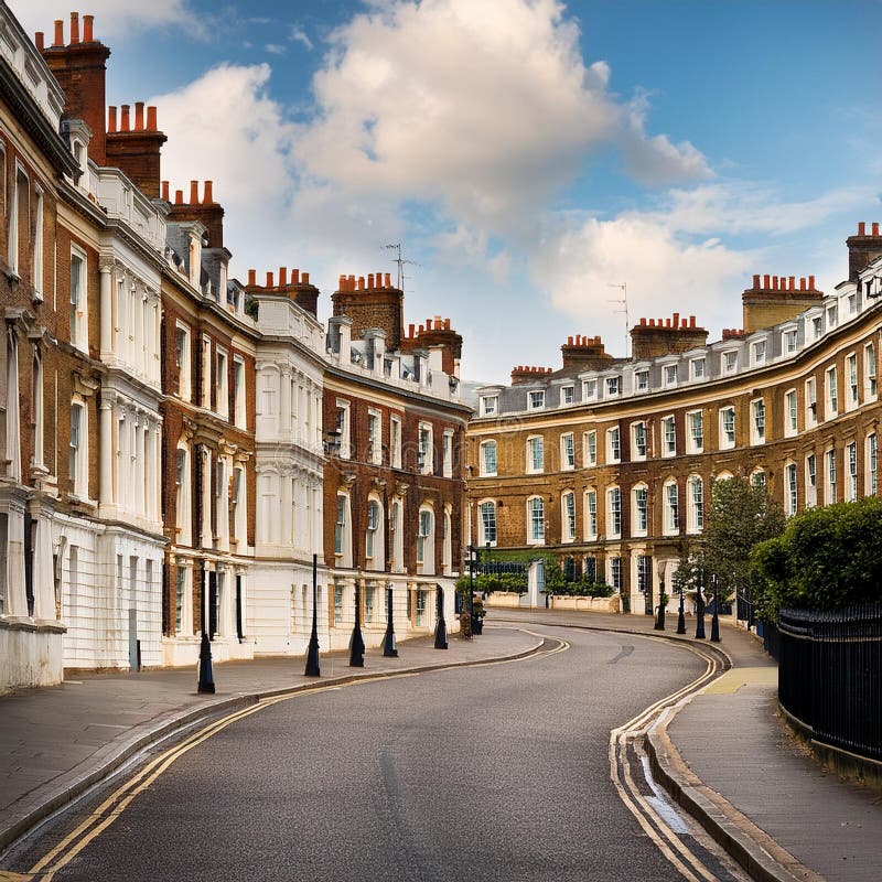 Crescent in London, AI Generated Stock Illustration - Illustration of ...