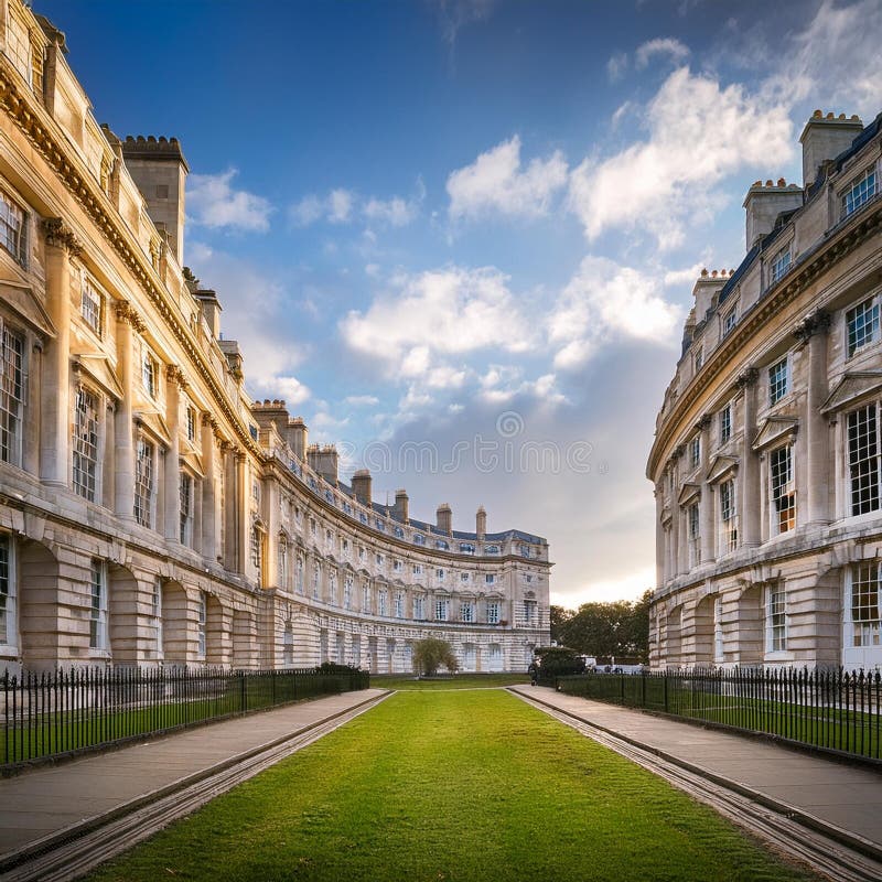 Crescent in London, AI Generated Stock Illustration - Illustration of ...